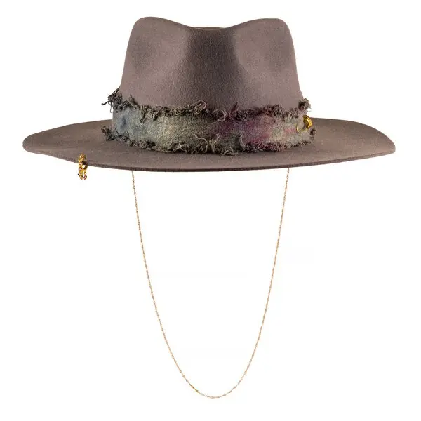 SHADED THE LABEL Pendower Fedora With Sterling Silver Jewellery - Grey