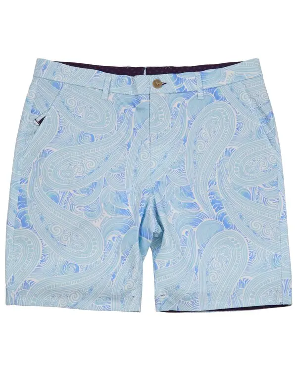 LORDS OF HARLECH Clyde Flat Front Short - Blue
