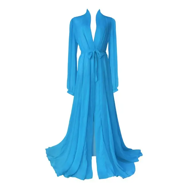 AK ROYALTY RESORTWEAR Alexis Beach Gown - Blue
