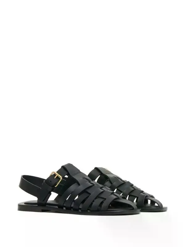 MANSUR GAVRIEL Netta Caged Leather Sandals - Black