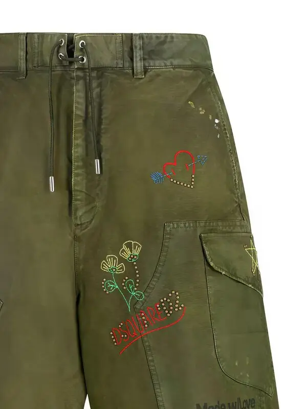 Dsquared2 Embroidered Cargo Shorts