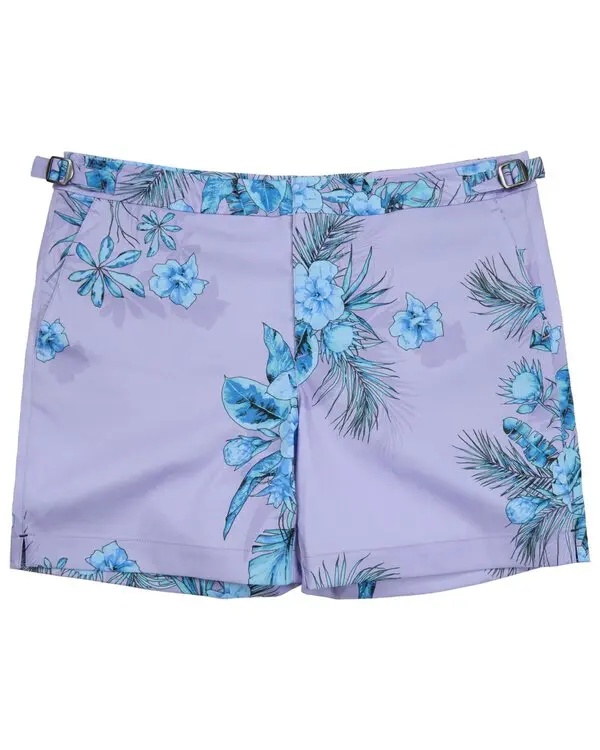 LORDS OF HARLECH Neptune Mali Floral Swim Short - Purple
