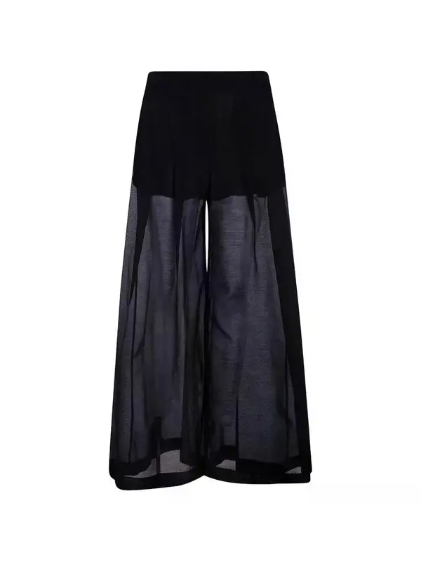 SEMICOUTURE Sheer-panel Palazzo Pants