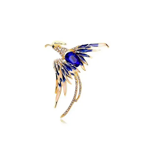 CHANEL JOAN ELKAYAM Bird Brooch - Blue/gold