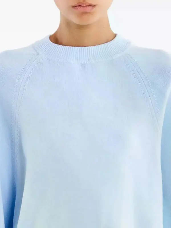 VICOLO Raglan Sleeve Ribbed Trim Sweater