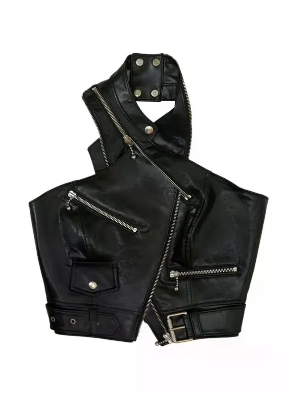 GRACE ELWOOD Halterneck Biker Top