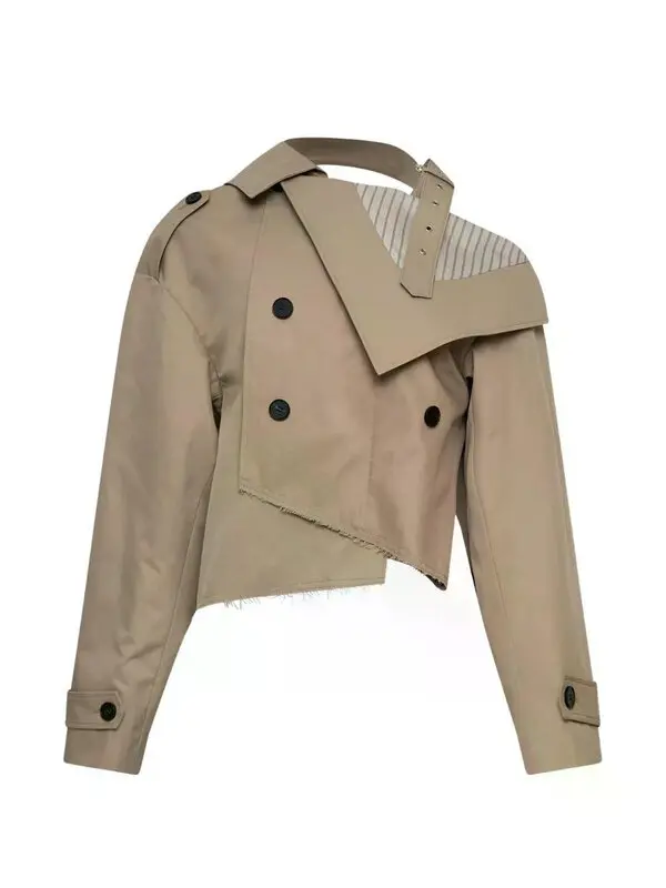 GRACE ELWOOD Asymmetric Jacket With Frayed Edges
