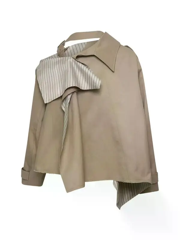 GRACE ELWOOD Asymmetric Jacket With Frayed Edges