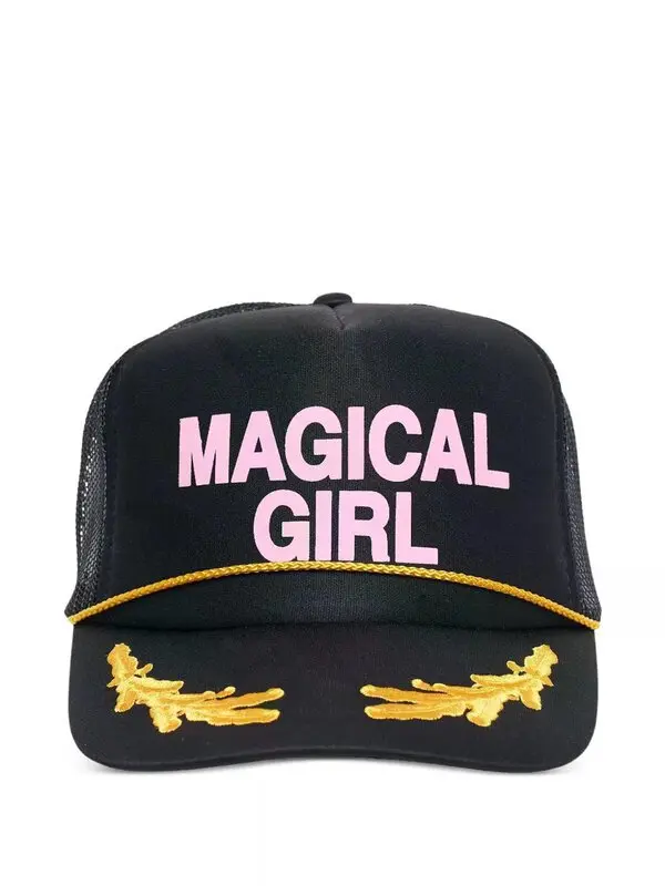 Ashley Williams Lettering-print Trucker Hat - Black