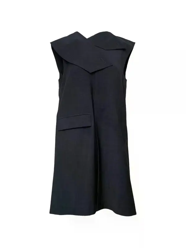 ENFOLD Asymmetric-collar Sleeveless Jacket