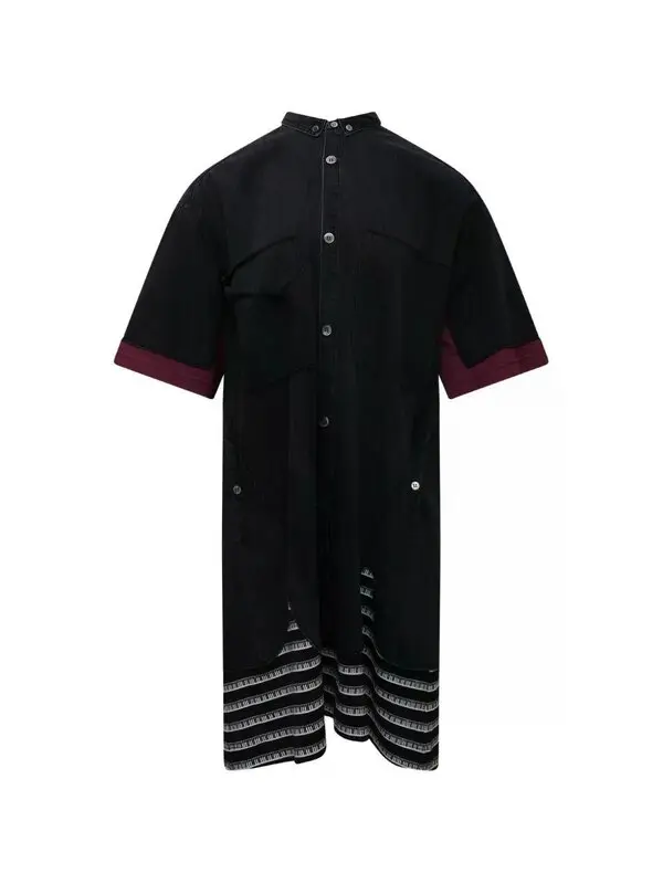 Undercover Striped-hem Shirt Dress