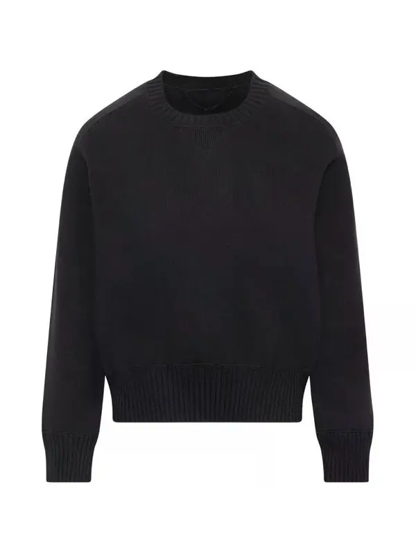 Sacai Ribbed-knit Panelled Sweater