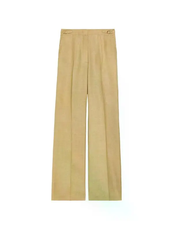 Gabriela Hearst Buckle-detail Pleated Trousers - Neutrals