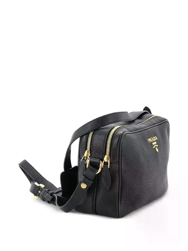 Prada Double Zip Camera Crossbody Bag Vitello Phenix Medium
