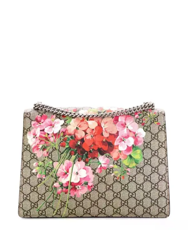 Gucci Dionysus Blooms Print Gg Coated Canvas Medium Shoulder Bag - Brown