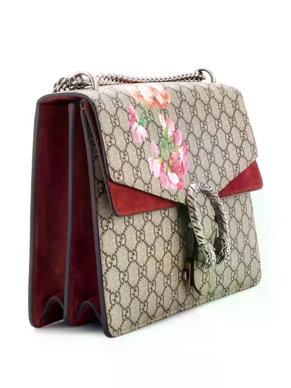 Gucci Dionysus Blooms Print Gg Coated Canvas Medium Shoulder Bag - Brown