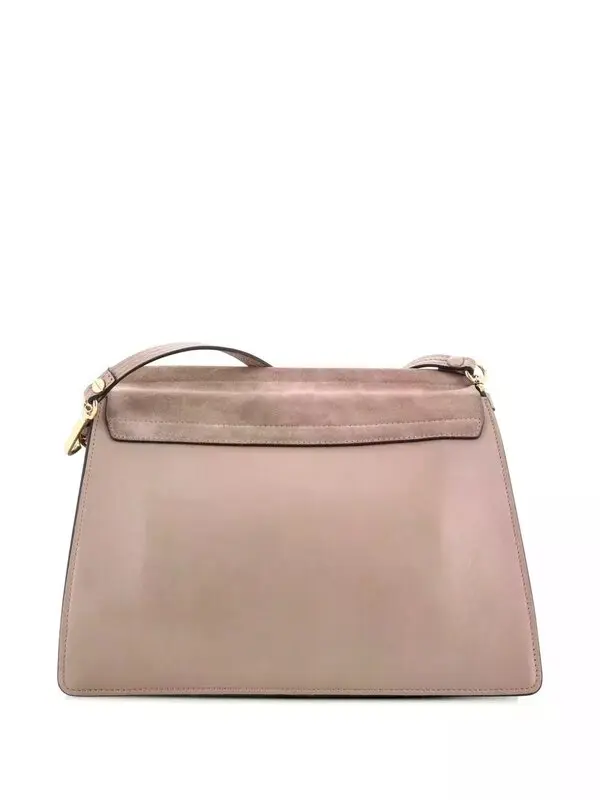 Chloé Faye Leather And Suede Medium Shoulder Bag - Neutrals