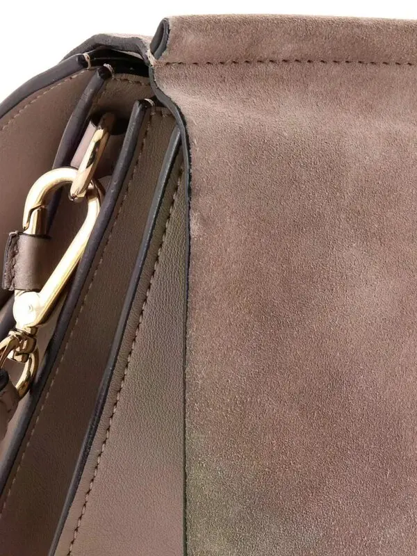 Chloé Faye Leather And Suede Medium Shoulder Bag - Neutrals