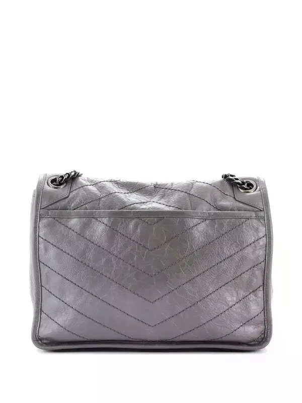 Saint Laurent Niki Chain Flap Bag Matelasse Chevron Leather Medium