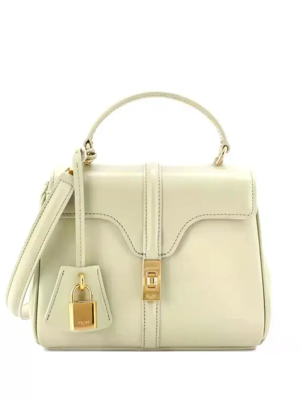 Celine 16 Top Handle Mini Satchel - Green