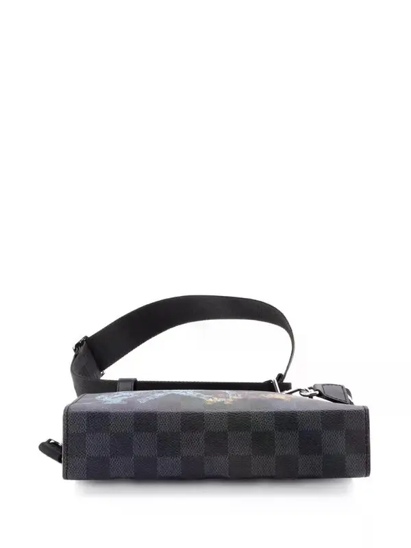 LOUIS VUITTON Gaston Wearable Wallet Limited Edition Wild Animals Damier Graphite Crossbody Bag - Black