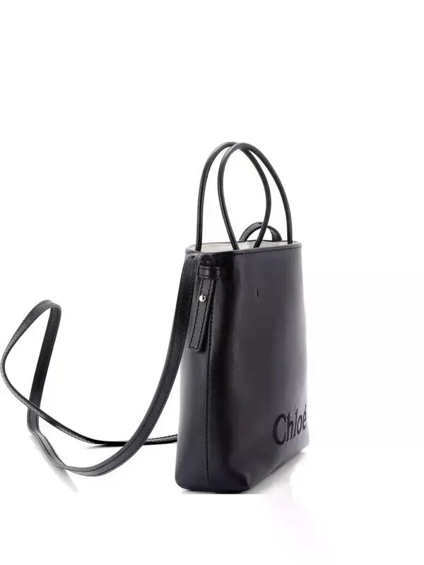Chloé Sense Tote Leather Micro Satchel - Black