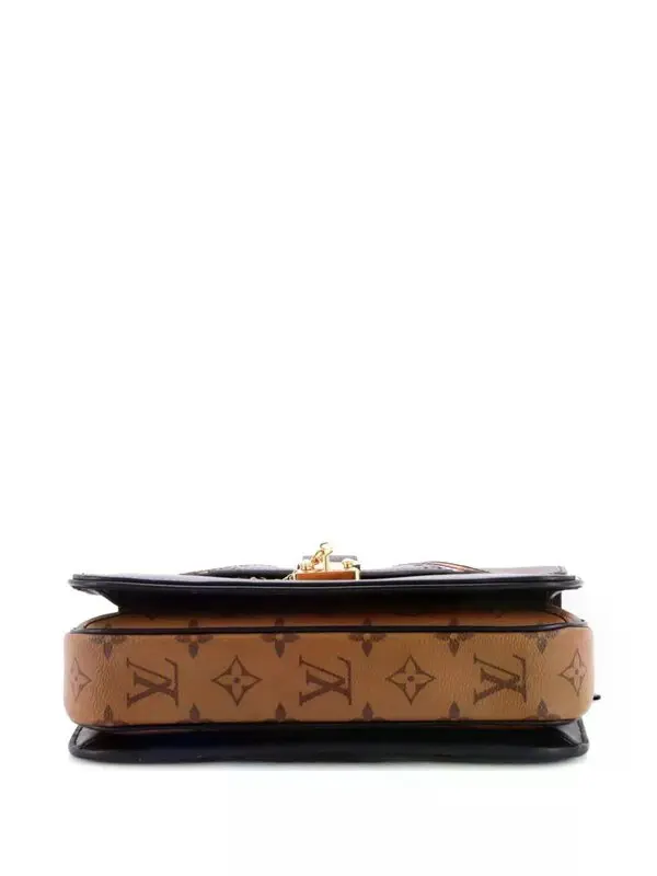 LOUIS VUITTON Pochette Metis Limited Edition Brogue Reverse Monogram Canvas And Leather Crossbody Bag - Black