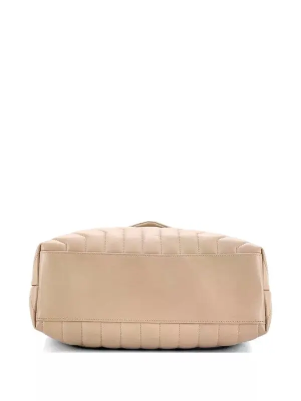 Saint Laurent Loulou Matelasse Chevron Leather Medium Shoulder Bag - Neutrals