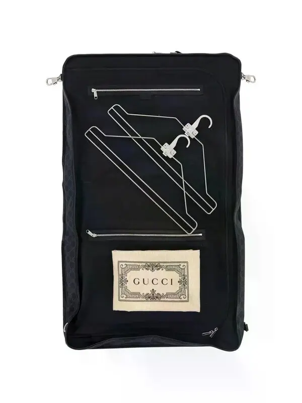 Gucci Retro Interlocking G Garment Bag Gg Coated Canvas - Black