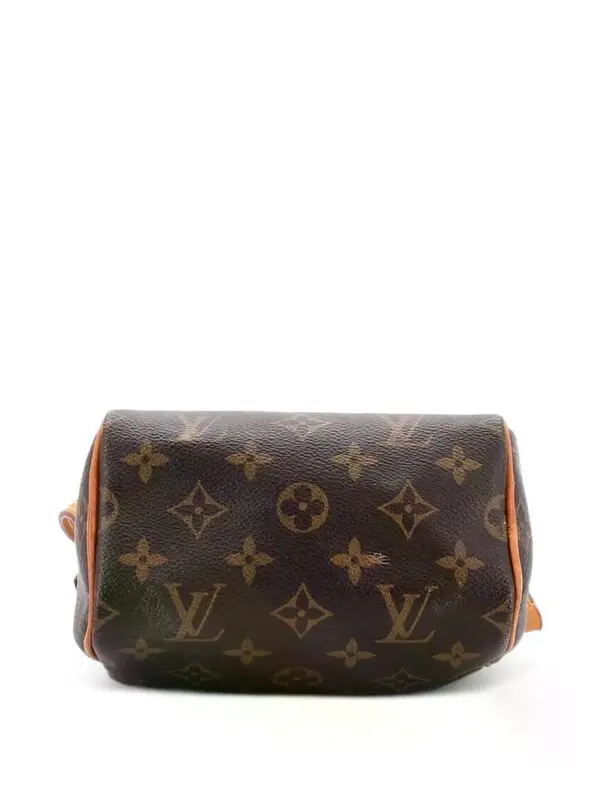 LOUIS VUITTON Speedy Bandouliere Nano Monogram Canvas Crossbody Bag - Brown