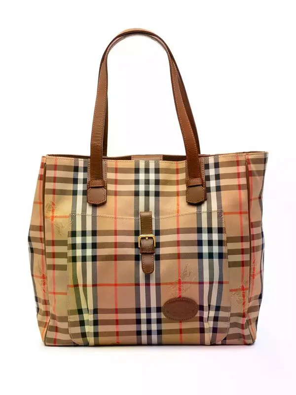 Burberry Haymarket Check Canvas Tote Bag