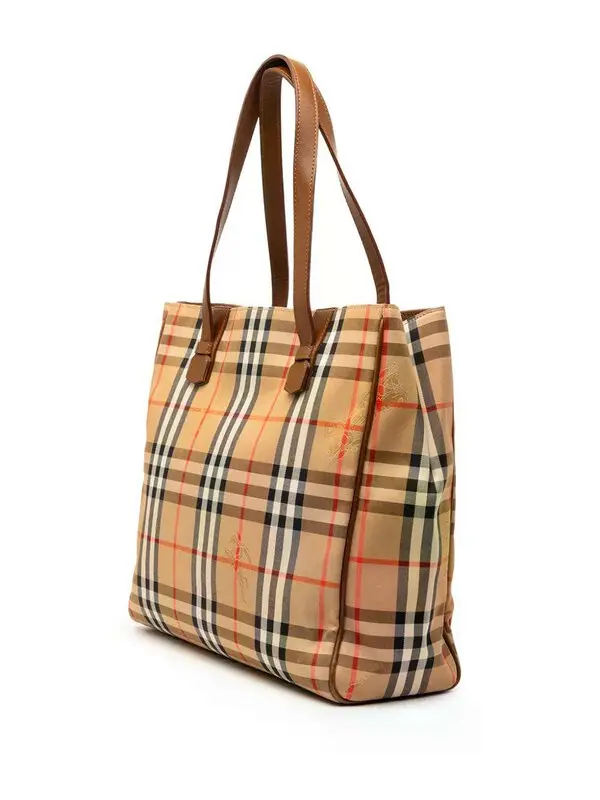 Burberry Haymarket Check Canvas Tote Bag