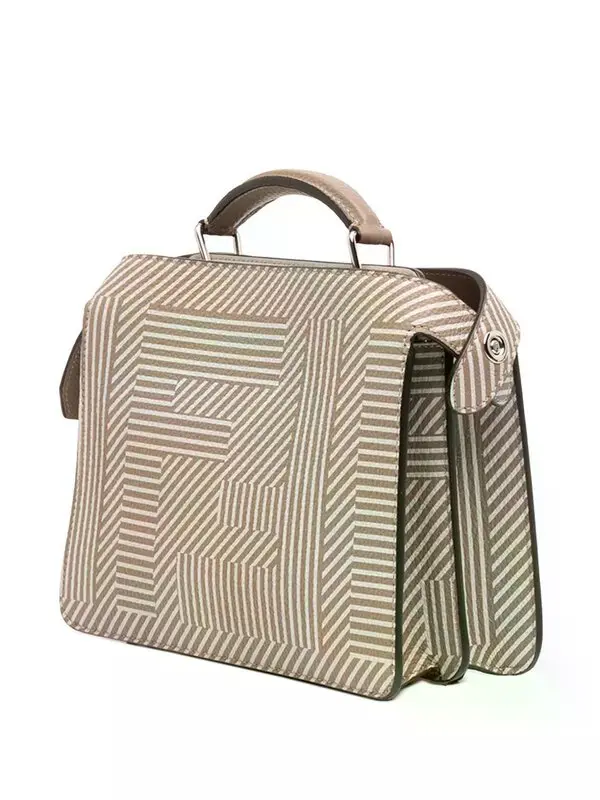 Fendi Small Zucca Leather Peekaboo Iseeu Satchel