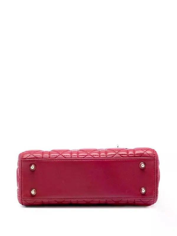 Dior 2017 Small Lambskin My Abcdior Lady Satchel - Red