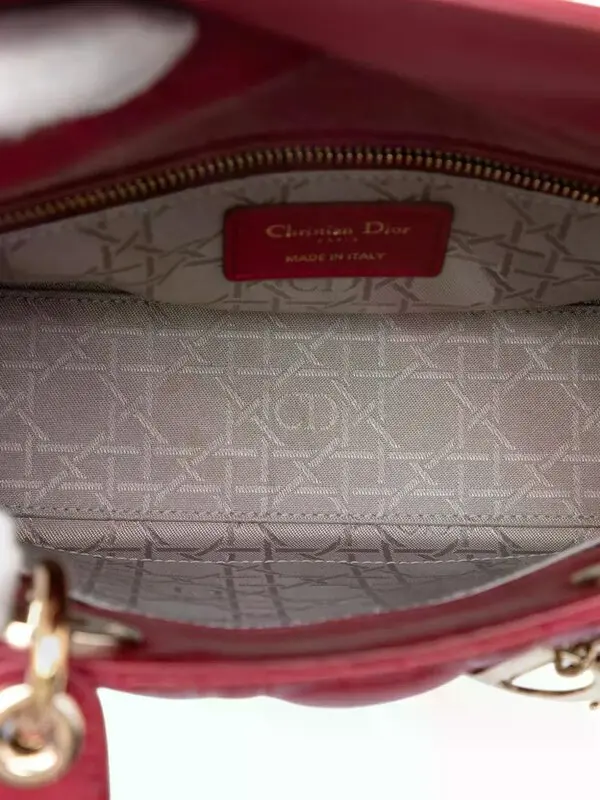 Dior 2017 Small Lambskin My Abcdior Lady Satchel - Red