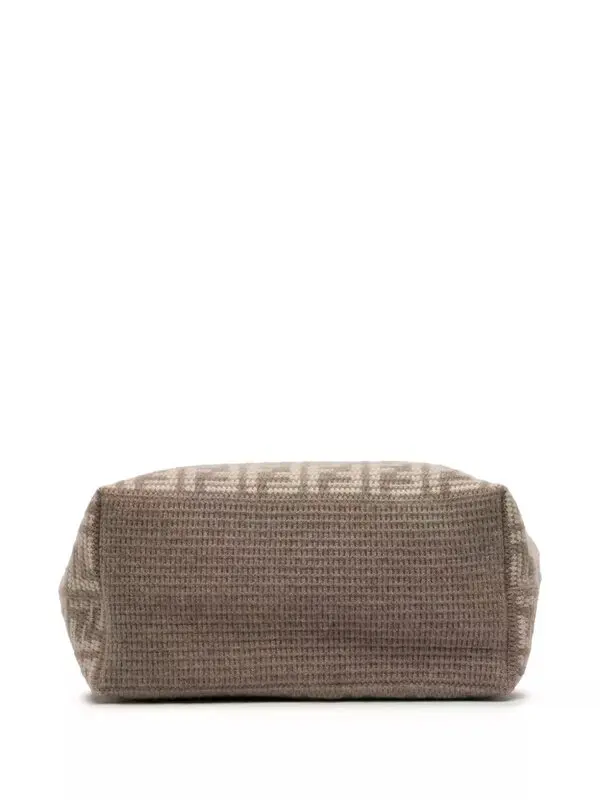Fendi Large Zucca Cashmere Shopper Tote Bag - Brown
