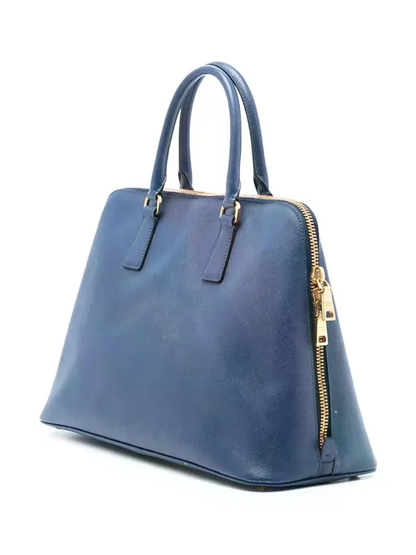Prada Saffiano Lux Promenade Satchel - Blue