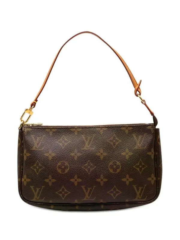LOUIS VUITTON 2003 Monogram Pochette Accessoires Shoulder Bag - Brown