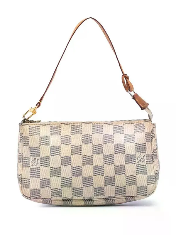 LOUIS VUITTON 2009 Damier Azur Pochette Accessoires Shoulder Bag - Blue