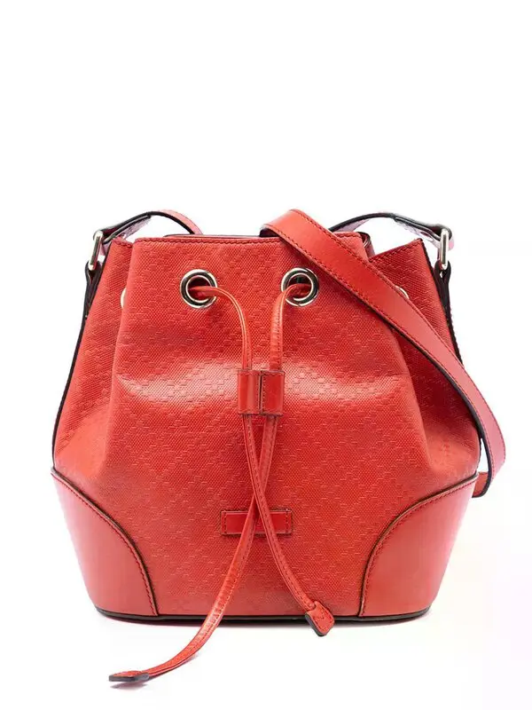 Gucci Diamante Leather Bright Bucket Bag
