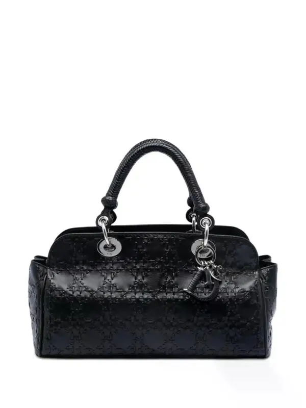 Dior 2007 Stitched Lambskin Cannage Handbag