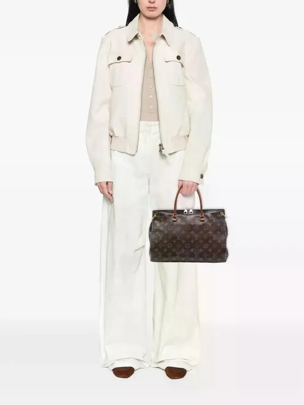 LOUIS VUITTON 2015 Monogram Pallas Mm Satchel - Brown