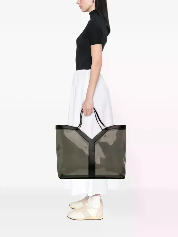 Saint Laurent Maxi Pvc Y Tote Bag