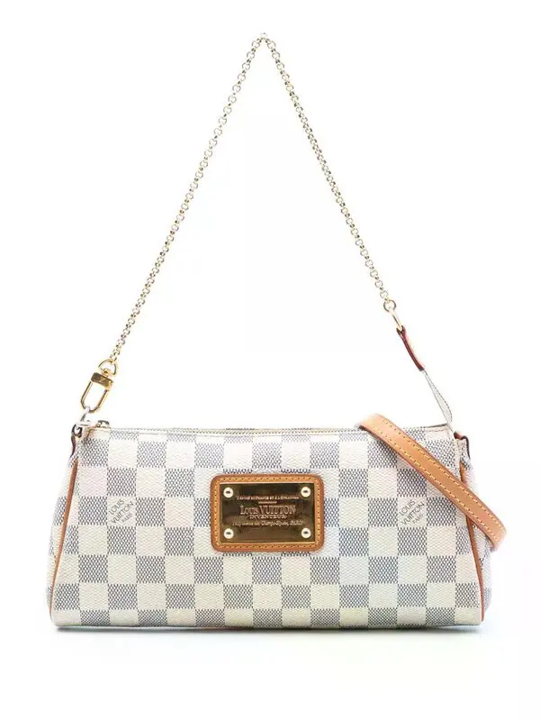 LOUIS VUITTON 2011 Damier Azur Eva Satchel - White