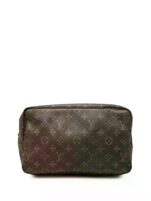 LOUIS VUITTON 1982 Monogram Trousse Toilette 28 Clutch - Brown