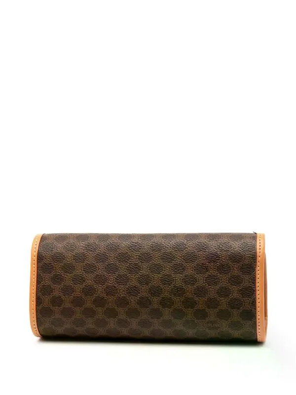 Celine 1999 Macadam Coated Canvas Clutch Bag - Brown