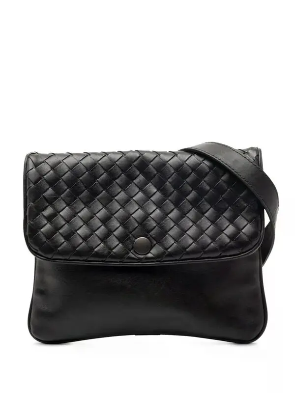 Bottega Veneta 2000-2026 Intrecciato Trimmed Nappa Crossbody Bag