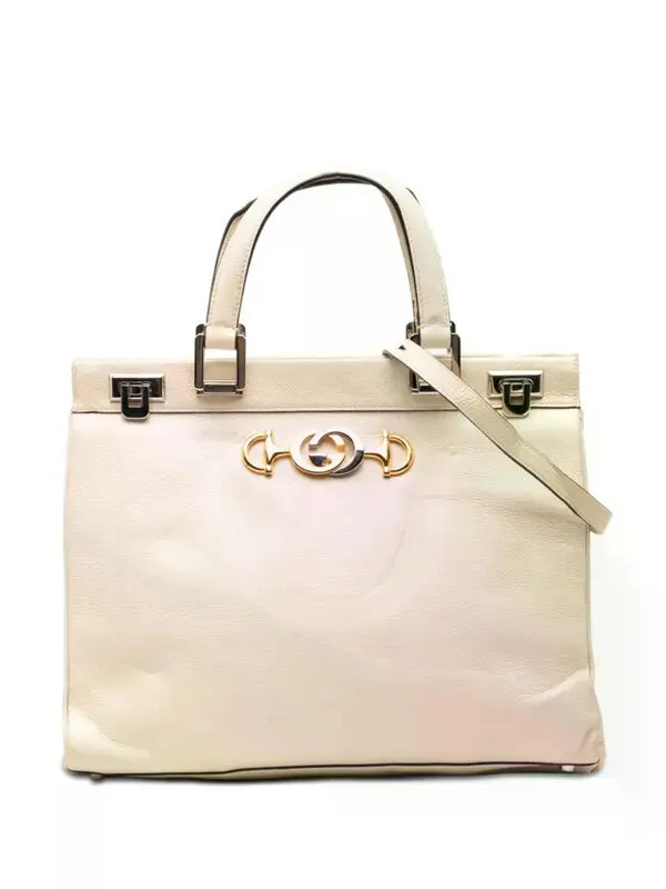 Gucci Zumi Top Handle Bag - White