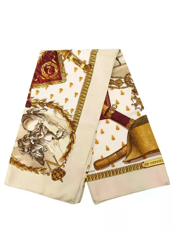 Hermès 1990-2010 Napoleon Silk Scarf 90 Scarves - Brown