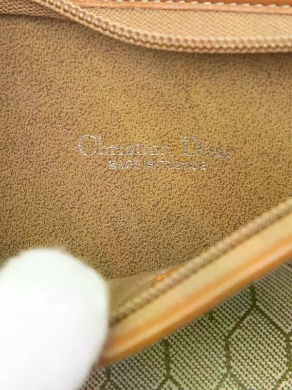 Dior 20th Century Honeycomb Coated Canvas Pouch